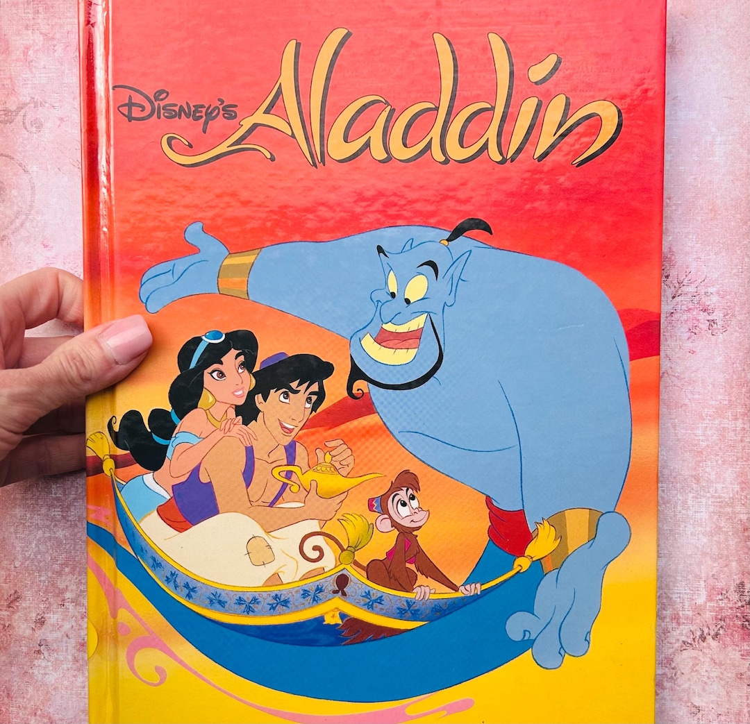 Walt Disney Aladdin Hardcover Book - Etsy