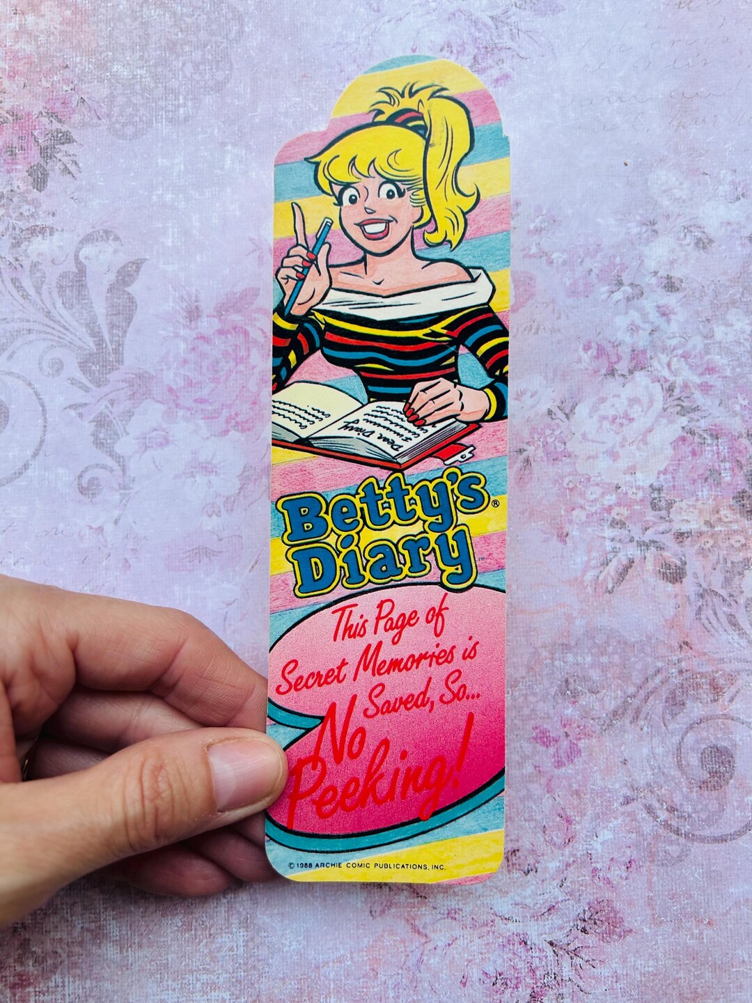 1988 Archie Comics Betty’s Diary Bookmark - Etsy