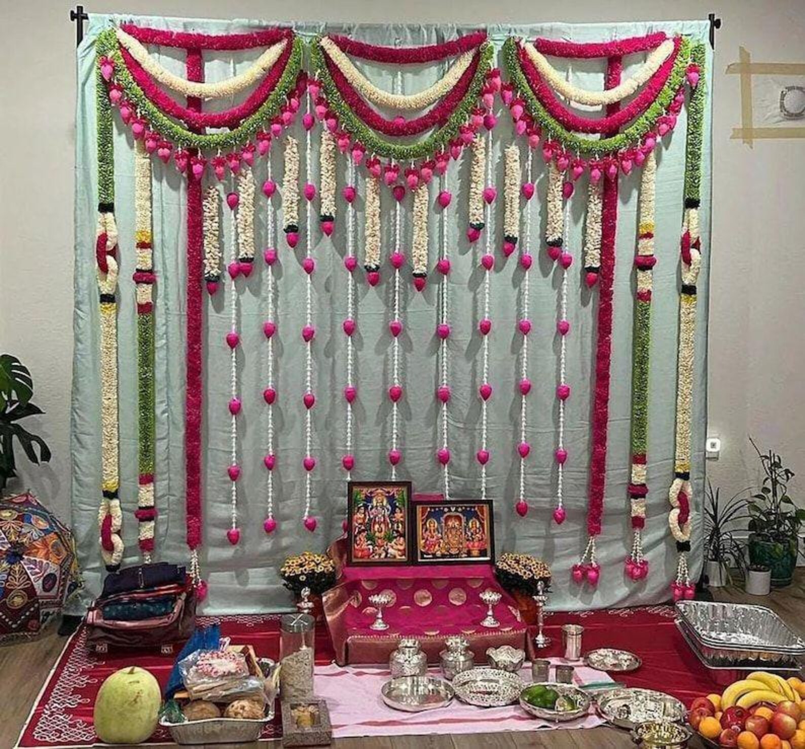 Complete 8*8 Backdrop Set / Fabric Garlands Backdrop Set for ...