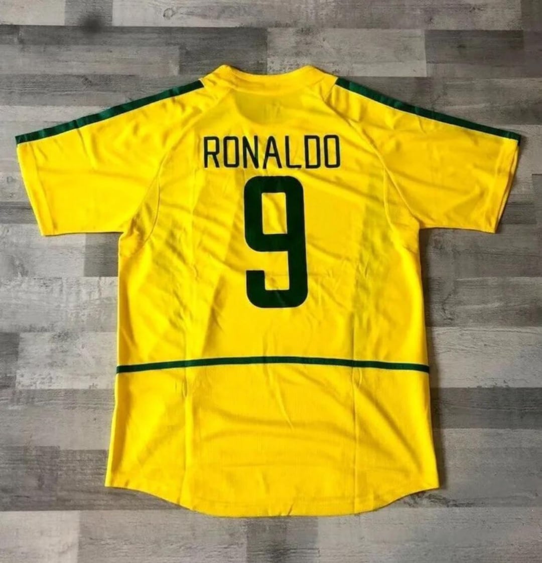 Ronaldo 2002 World Cup Jersey #9 Brazil - Etsy