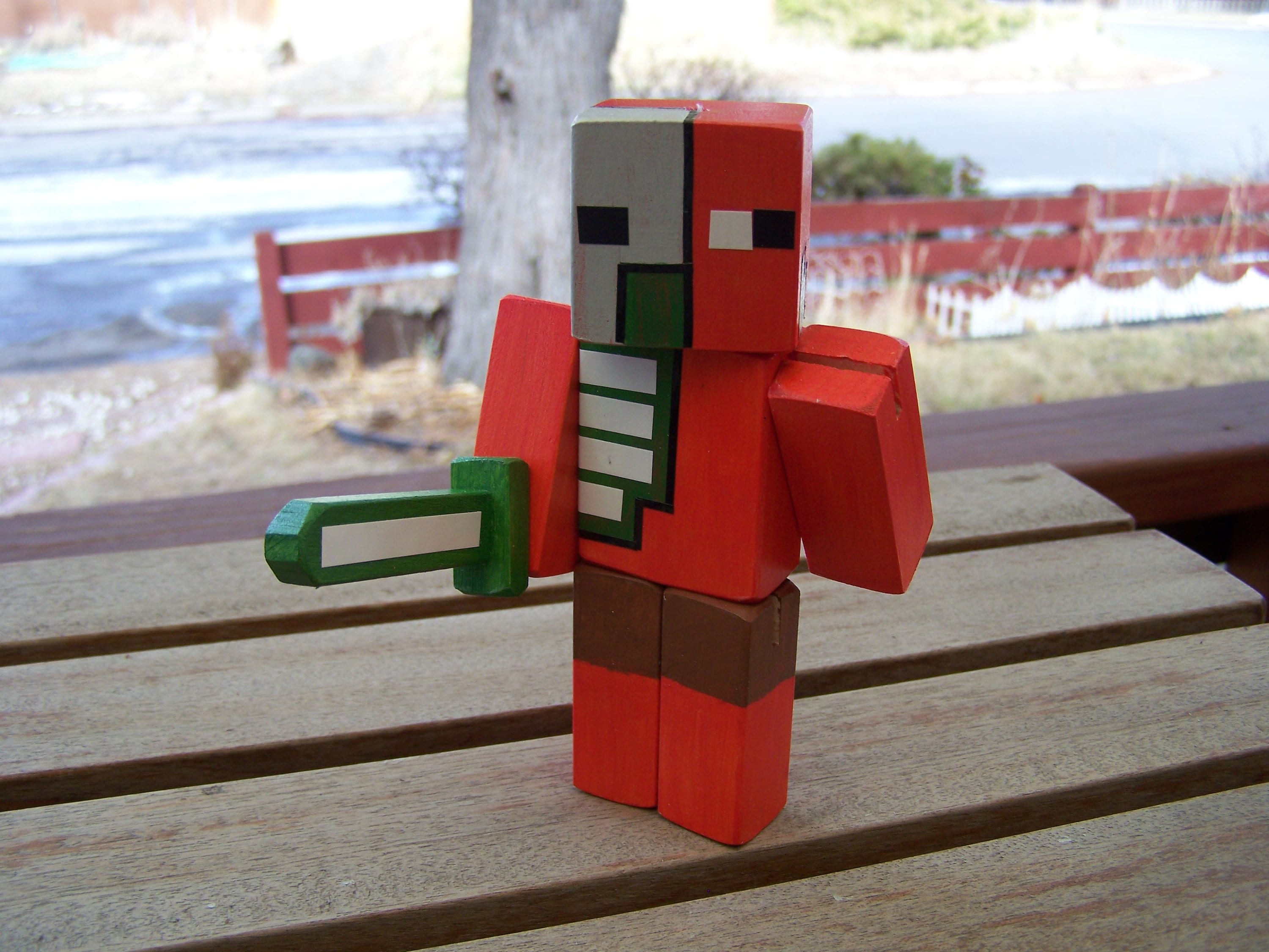 Minecraft Papercraft Zombie Pigman With Sword