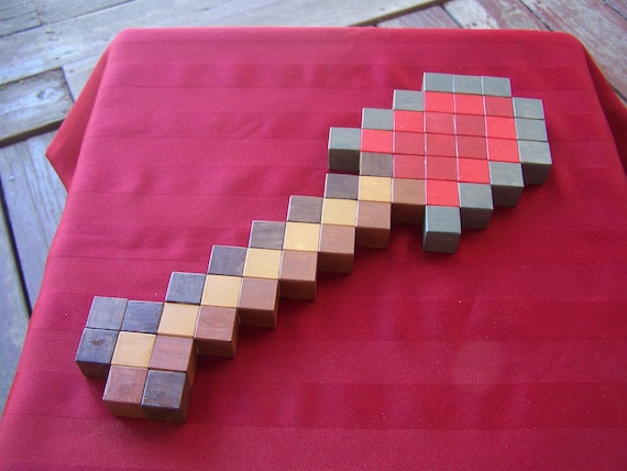 Minecraft-inspired Ruby Spade - Etsy