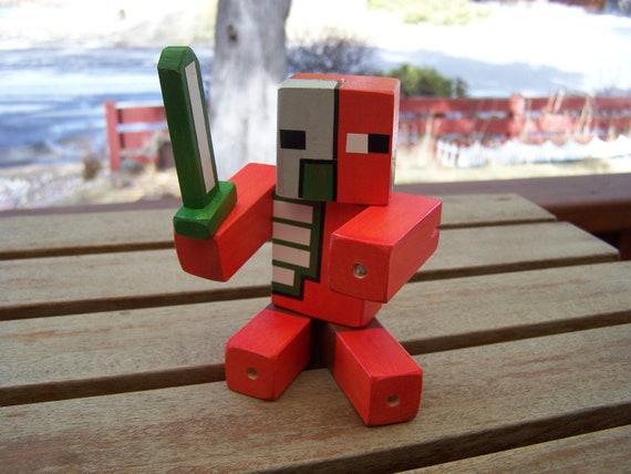 Minecraft Papercraft Zombie Pigman With Sword