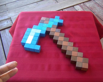 Minecraft Inspired Diamond Sword Felt Pillow, Handmade 24l Sword - Etsy