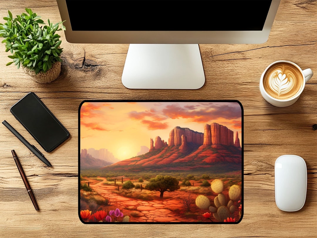 Sedona Sunset Mousepad,desert Scenery Mousepad,gift for Desert Lover ...