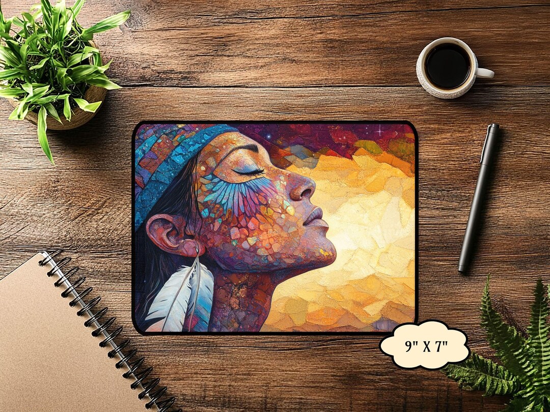 Native American Woman Mousepad,native Princess Mousepad,native American ...