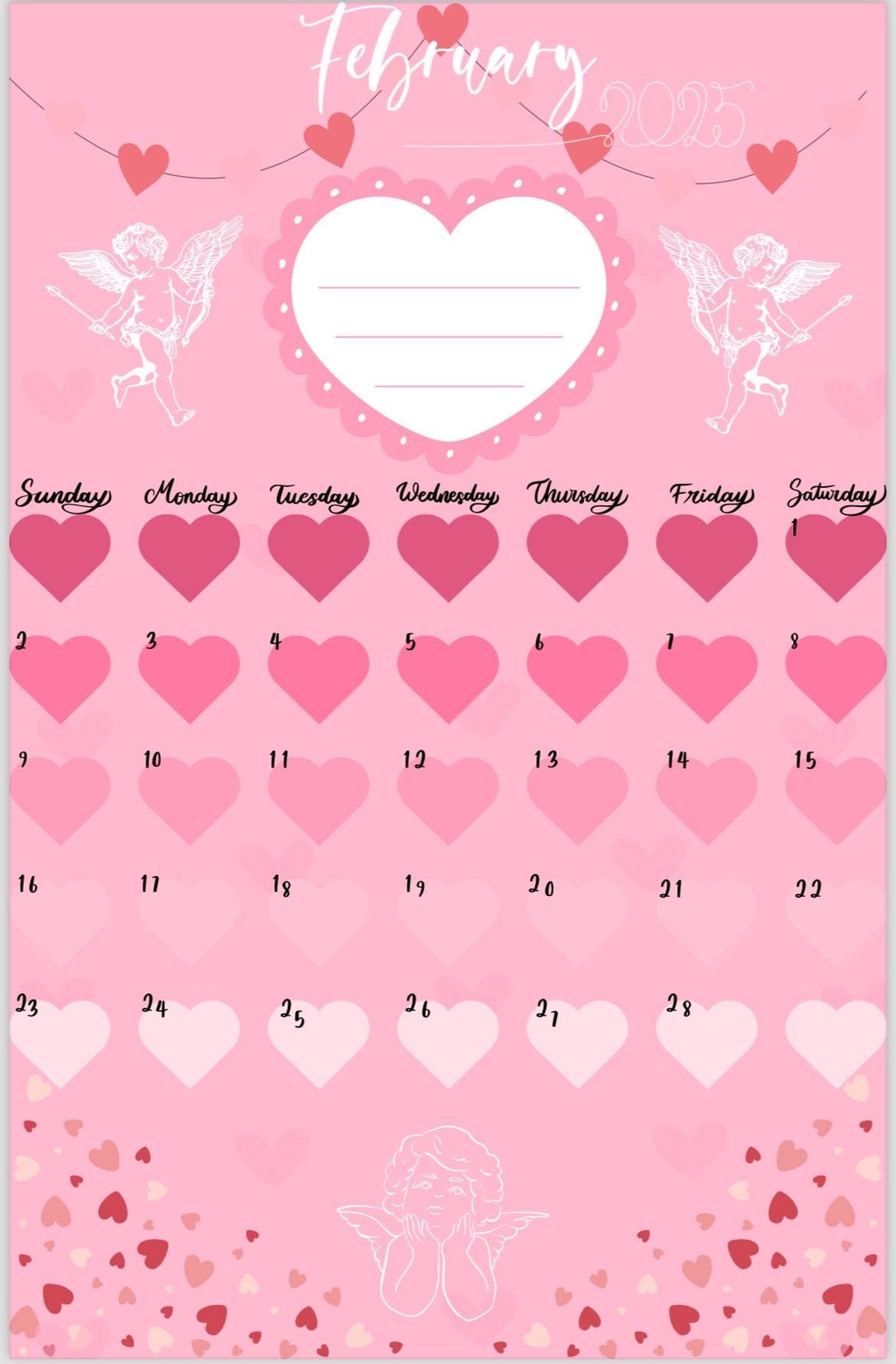 February 25 Calendar - Etsy