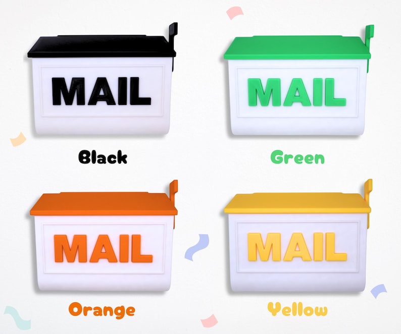 Kids Mini Play Mailbox for Door and Wall Hanging - Ellies Notes Mailbox ...