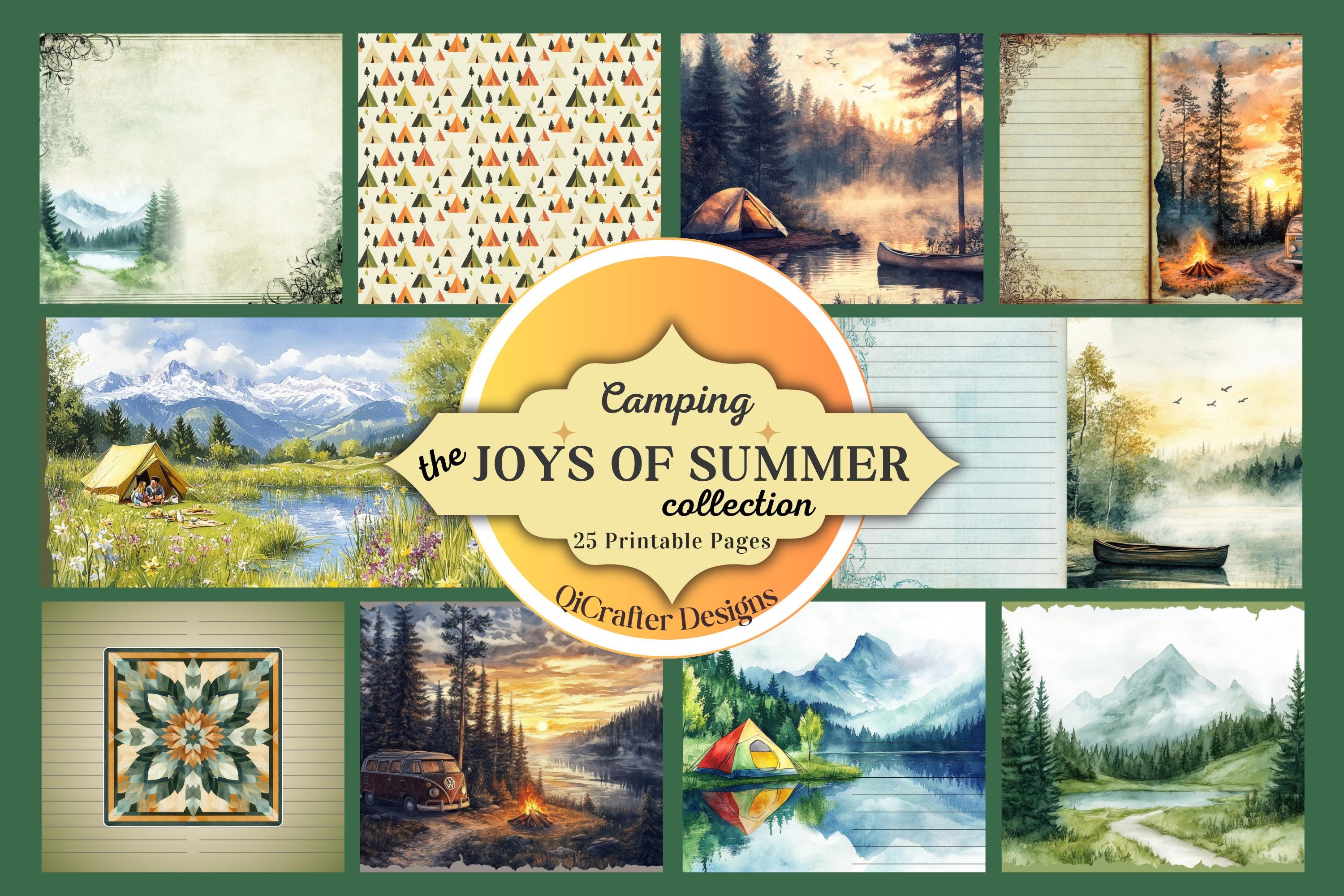 Camping, From the Joys of Summer Collection, 25 High Quality Printable ...