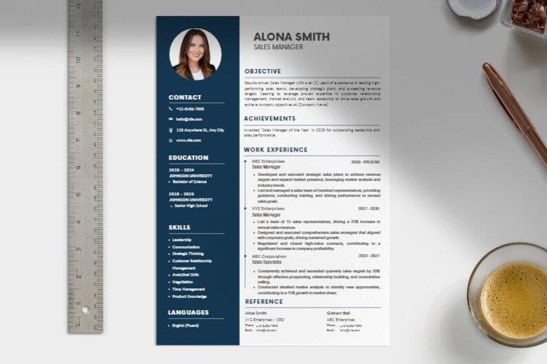 Editable Modern Professional CV Template - Etsy UK