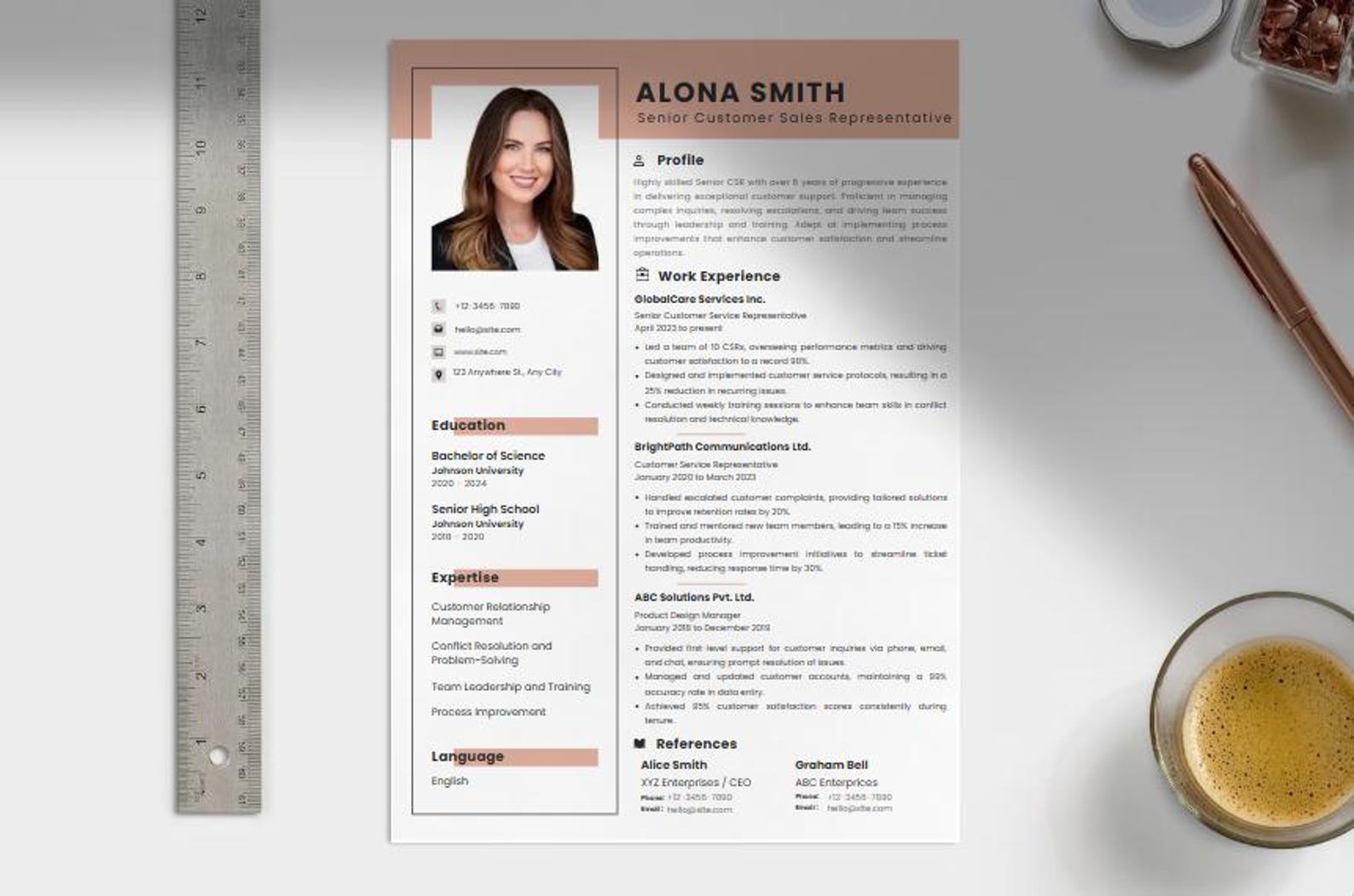 Editable Modern Professional CV - Template - Etsy