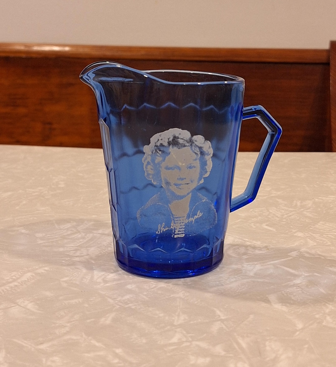 Hazel Atlas Shirley Temple Ritz Blue Milk Pitcher - Etsy