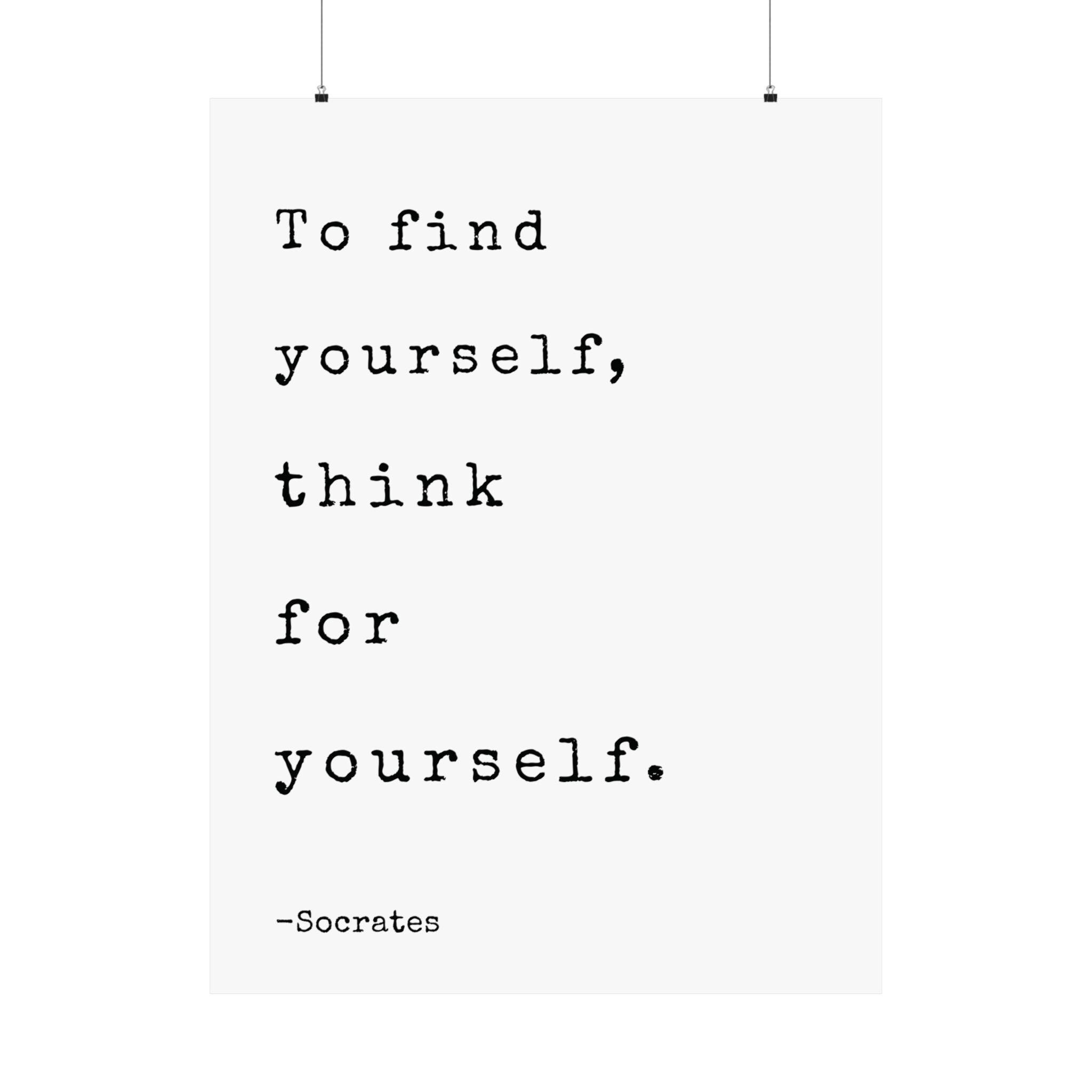 Philosophy Poster, Greek Wall Art, Minimalist Quote Poster ...