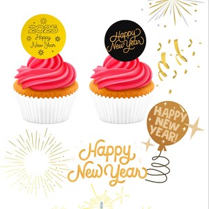 New Years Cupcake Topper - Etsy