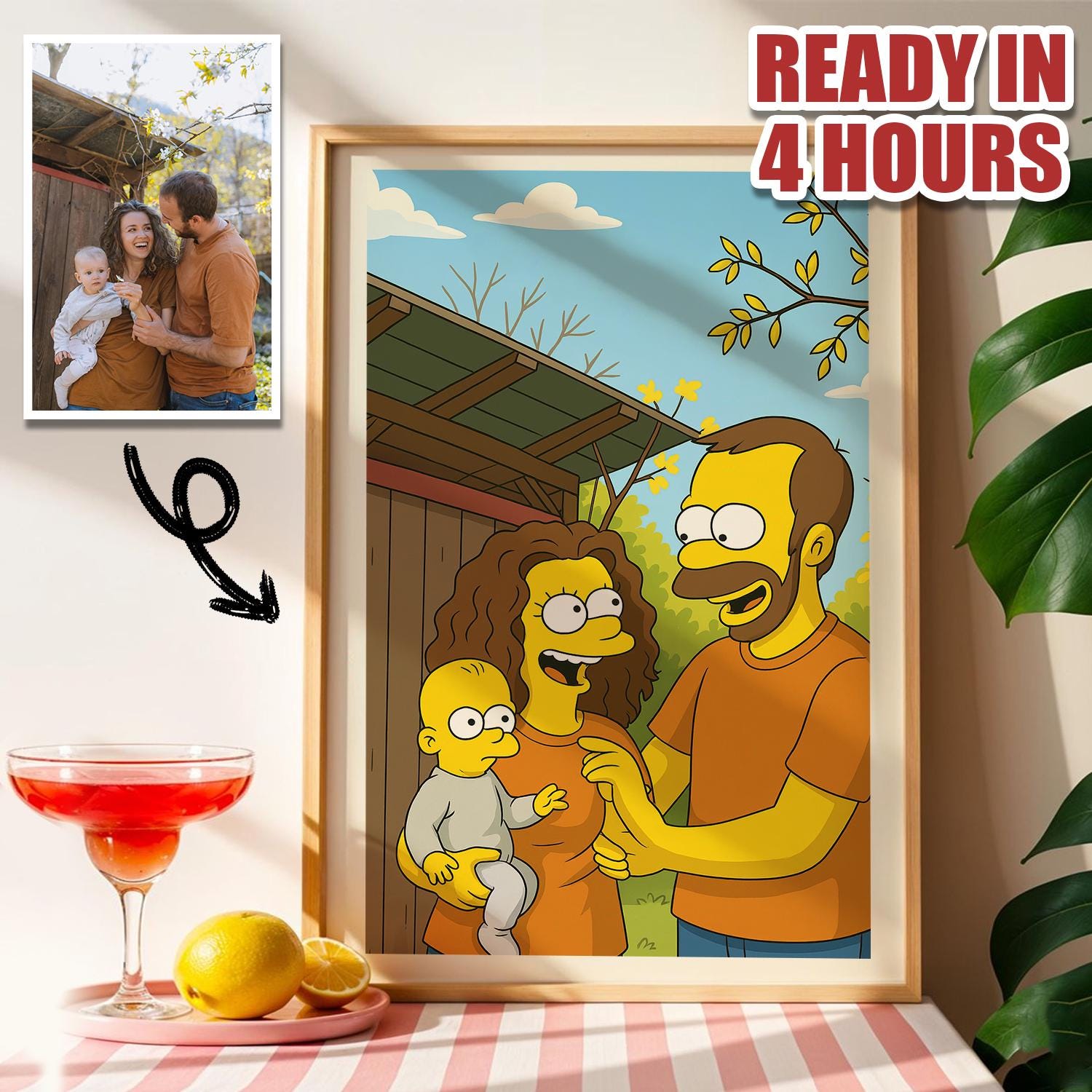 Custom Simpson Family Portrait, Custom Simpson Couple Portrait,custom ...