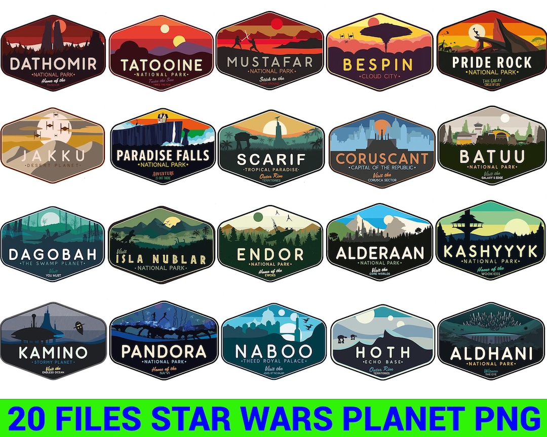 20 Files Star Wars All Planets Png Bundle, Star Wars Galaxy Edge Png ...