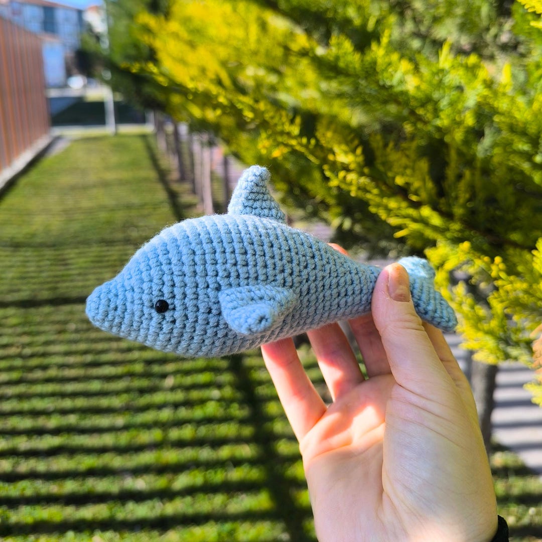 Dolphin No-sew Crochet Pattern, DIY Dolphin Plush, Crochet Animal Gift ...