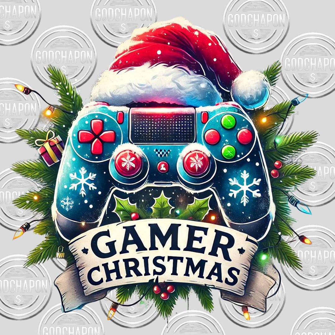 Gamerchristmas Png Gamecontroller Png Sublimation Design Download ...