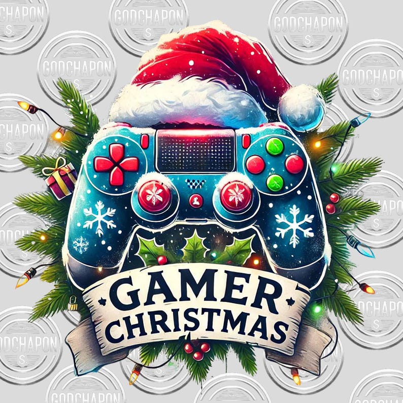 Gamerchristmas Png Gamecontroller Png Sublimation Design Download ...