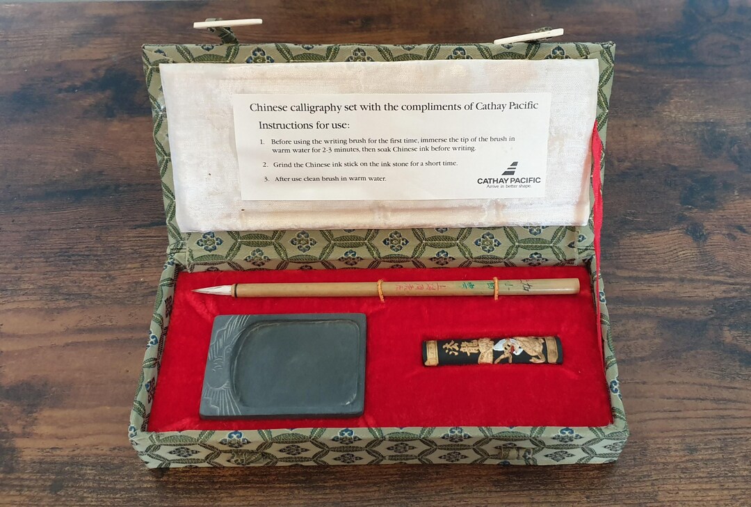 Chinese Calligraphy Set, Cathay Pacific - Etsy