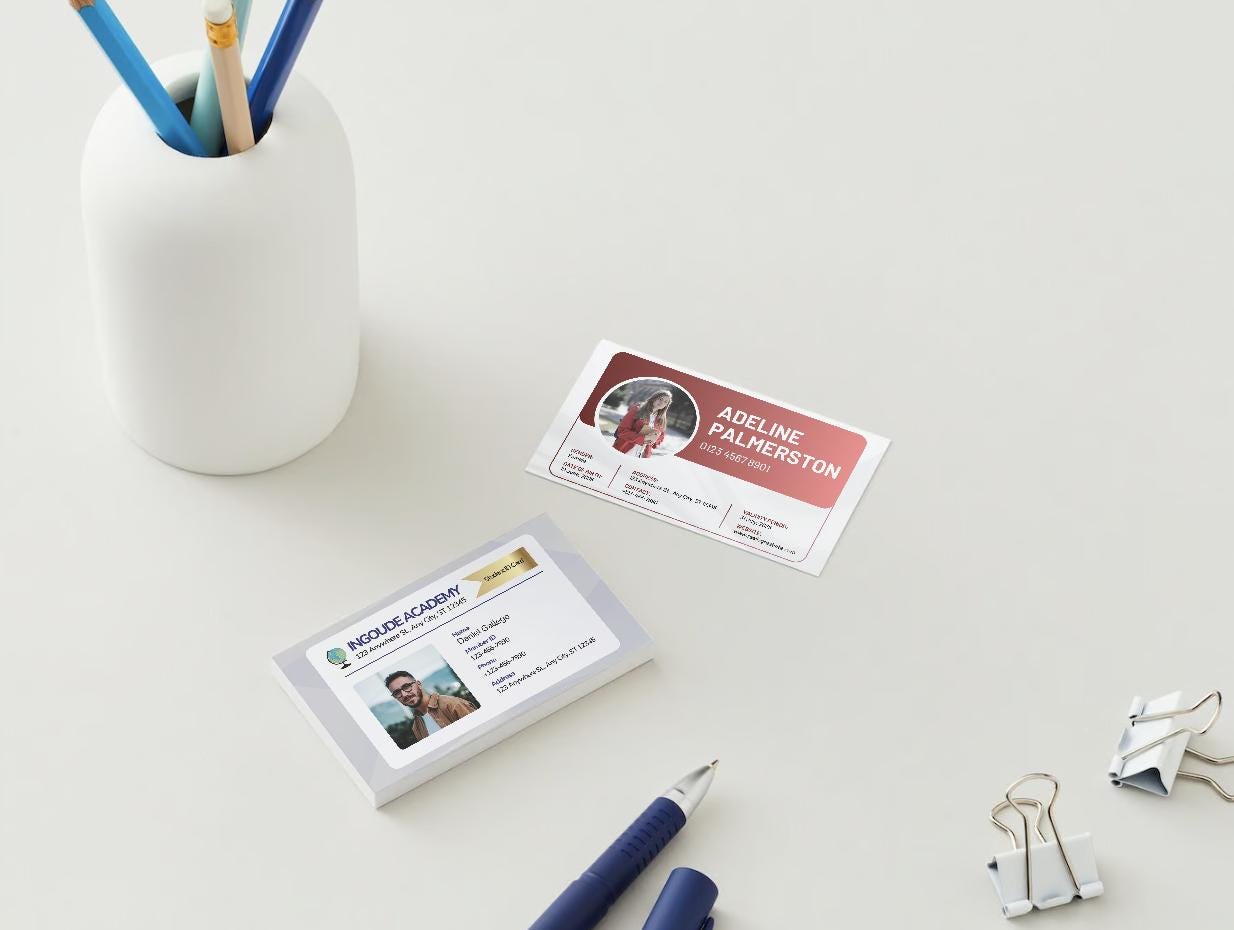 20 Customizable ID Card Templates | Professional ID Badge Designs for ...