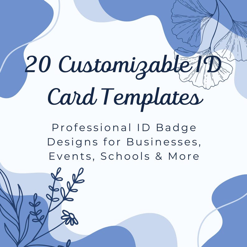 20 Customizable ID Card Templates | Professional ID Badge Designs for ...