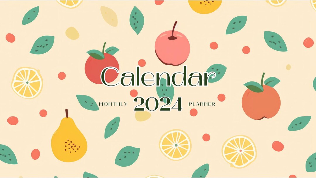 Seasonal Fruits Calendar Template - Editable and Printable - Etsy