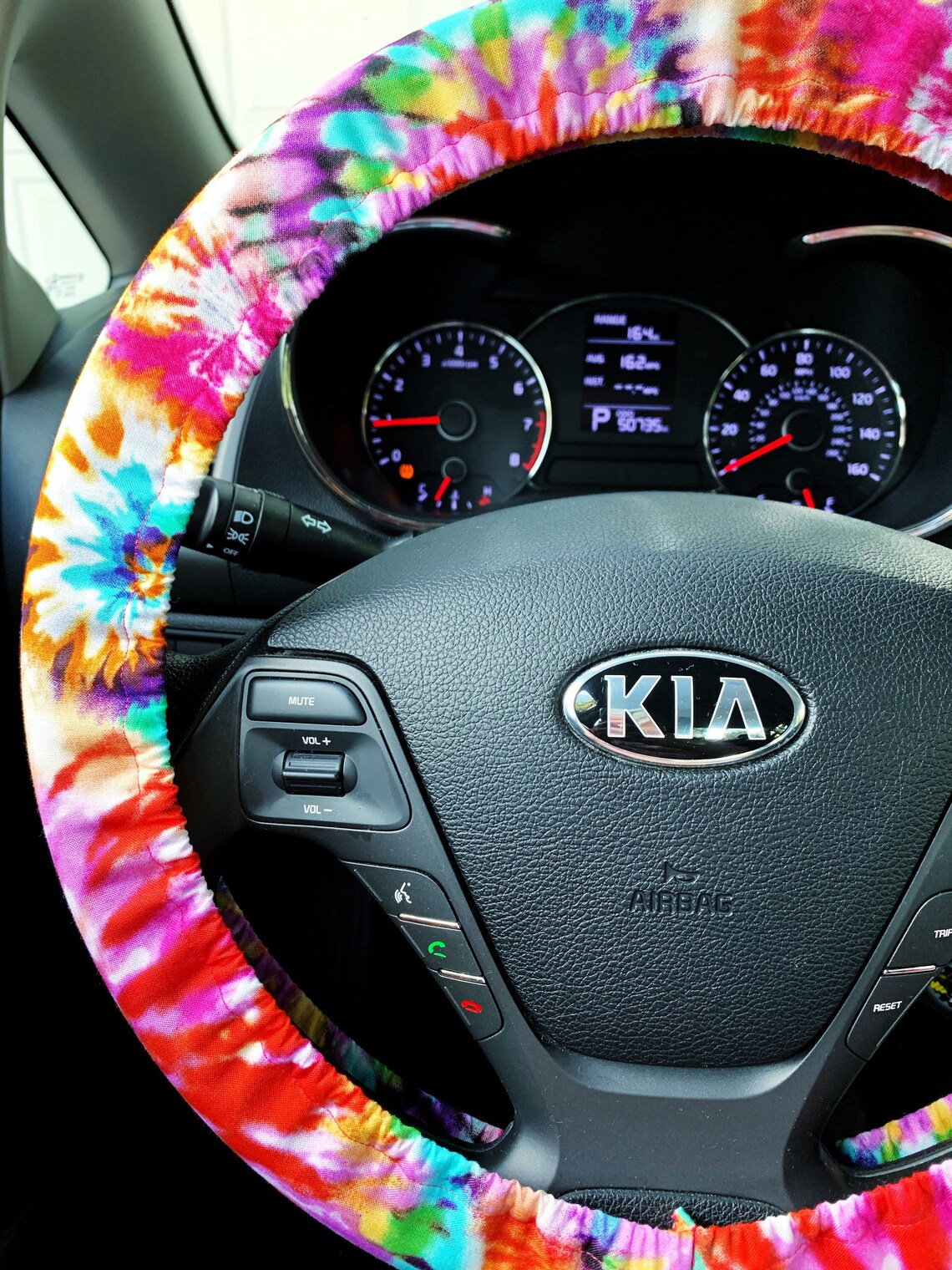 Steering Wheel Cover Tie Dye Rainbow Car Accessories Cute | Etsy