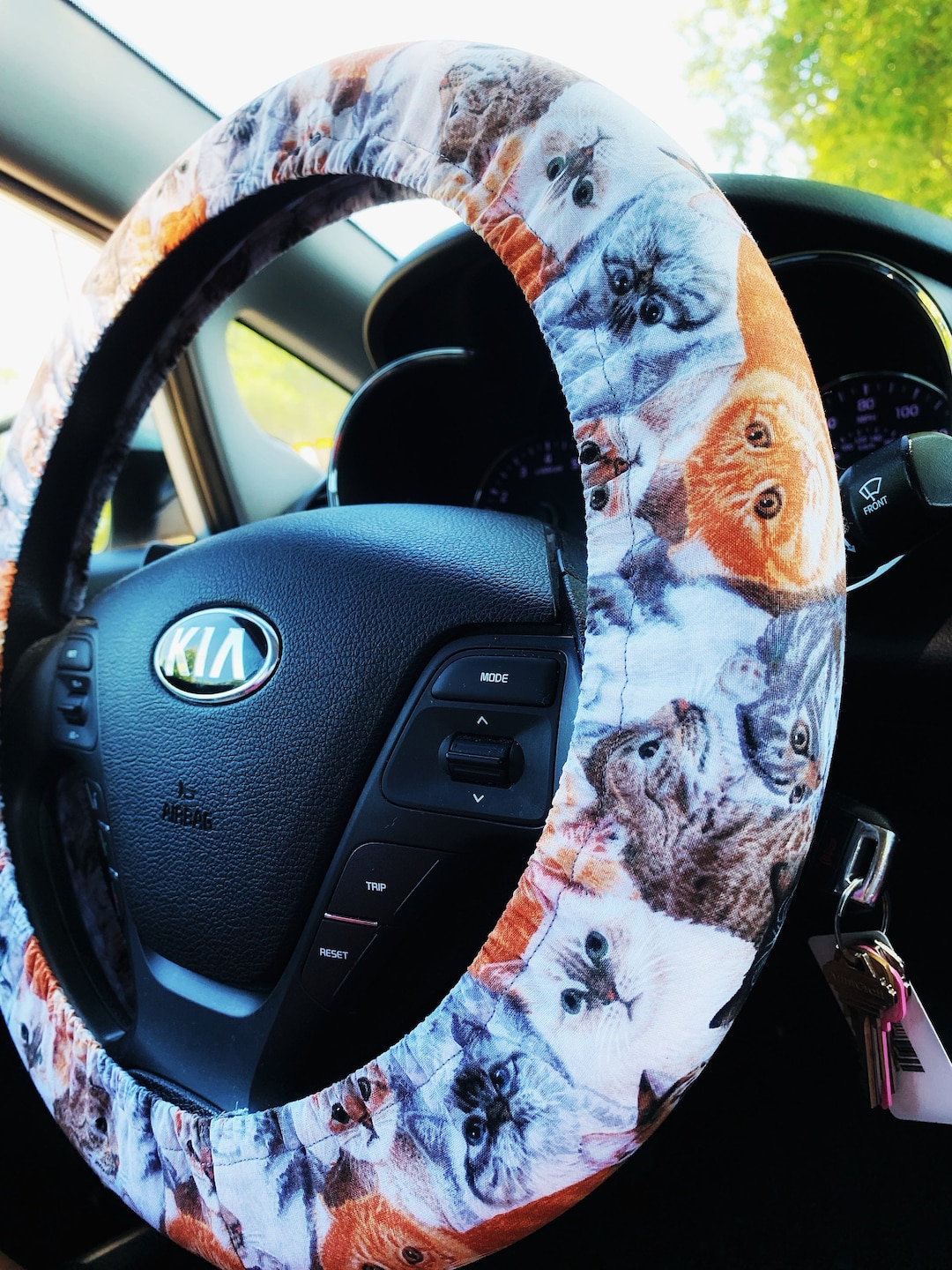 Vintage Cat Steering Wheel Cover With Flannel Liner - Etsy