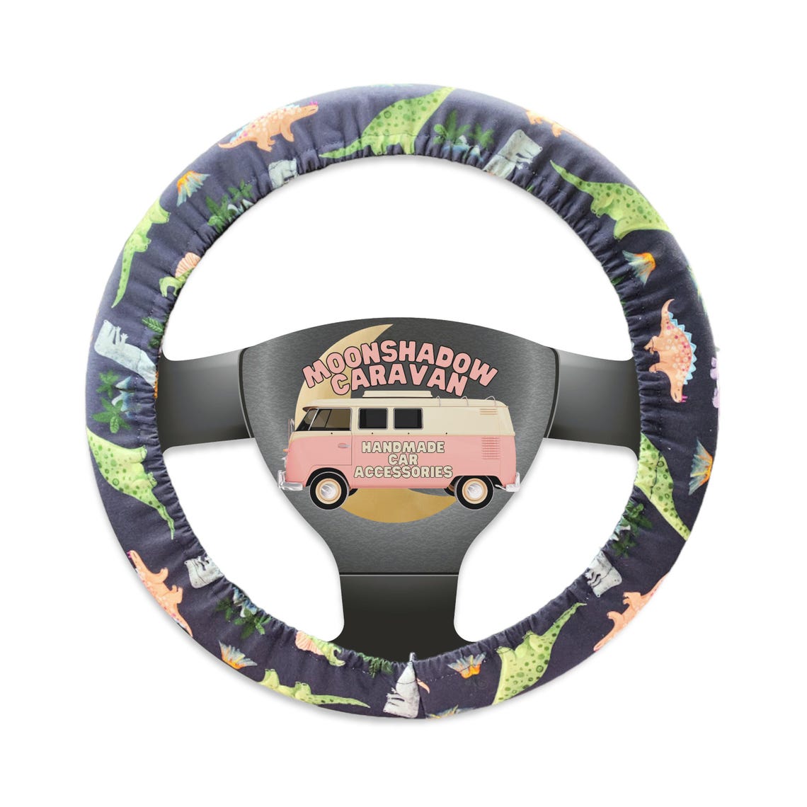 Dinosaur Steering Wheel Cover W/ Grip Liner | Cute Car Accessories for ...