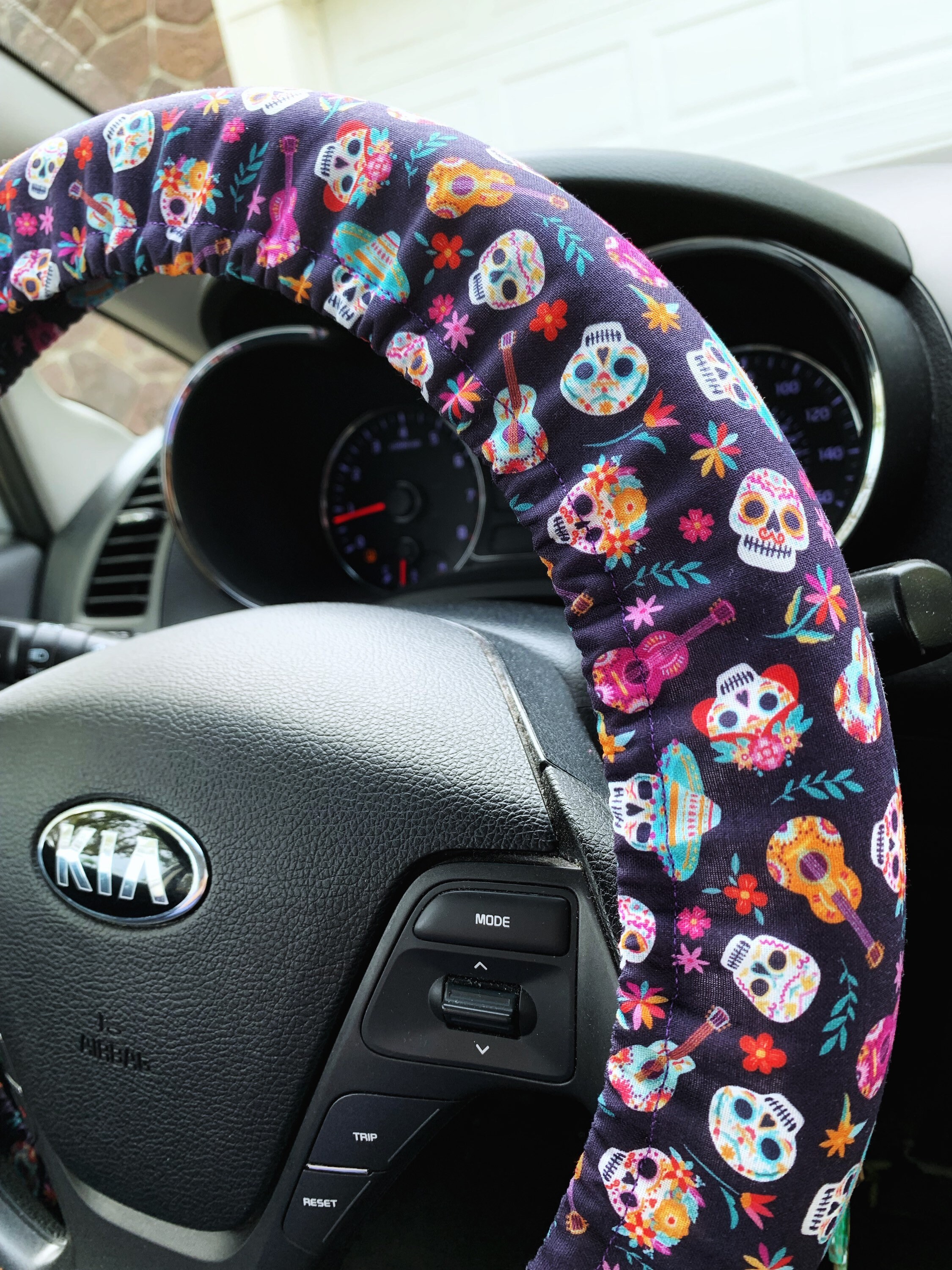 Sugar Skull Steering Wheel Cover sold by Delena Ivory Jin | SKU ...