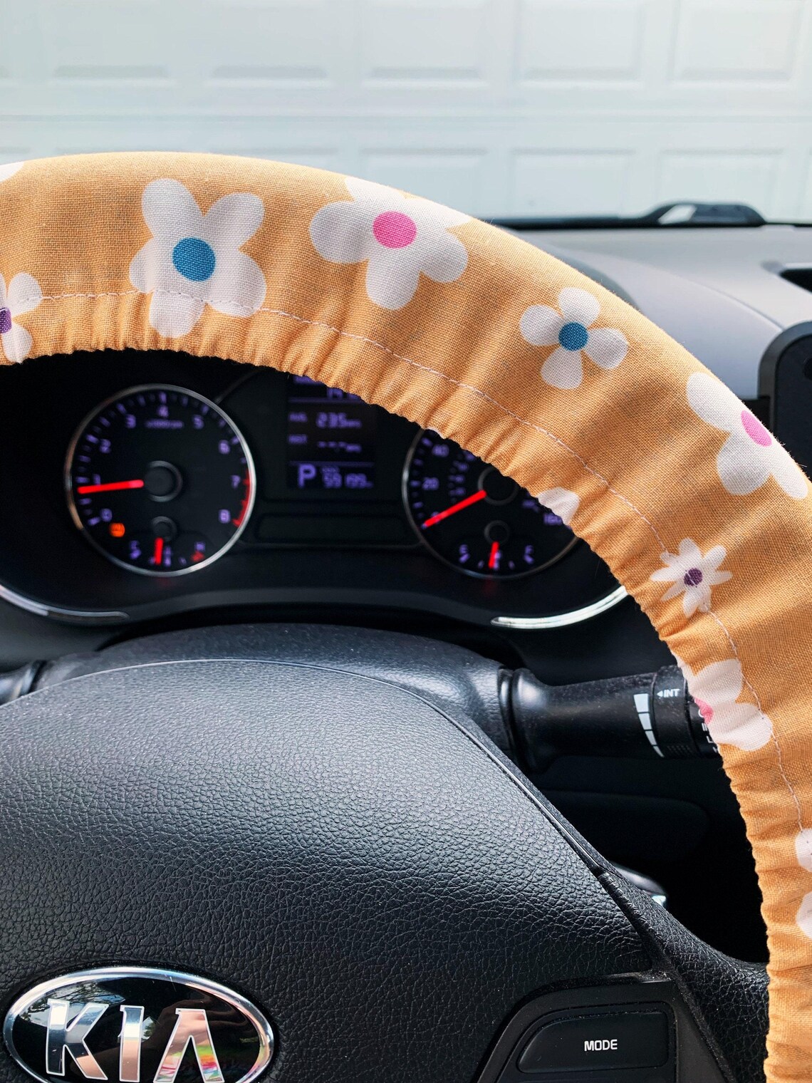 Flower Power Steering Wheel Cover W/ Grip | Retro, Hippie Wheel Cover ...