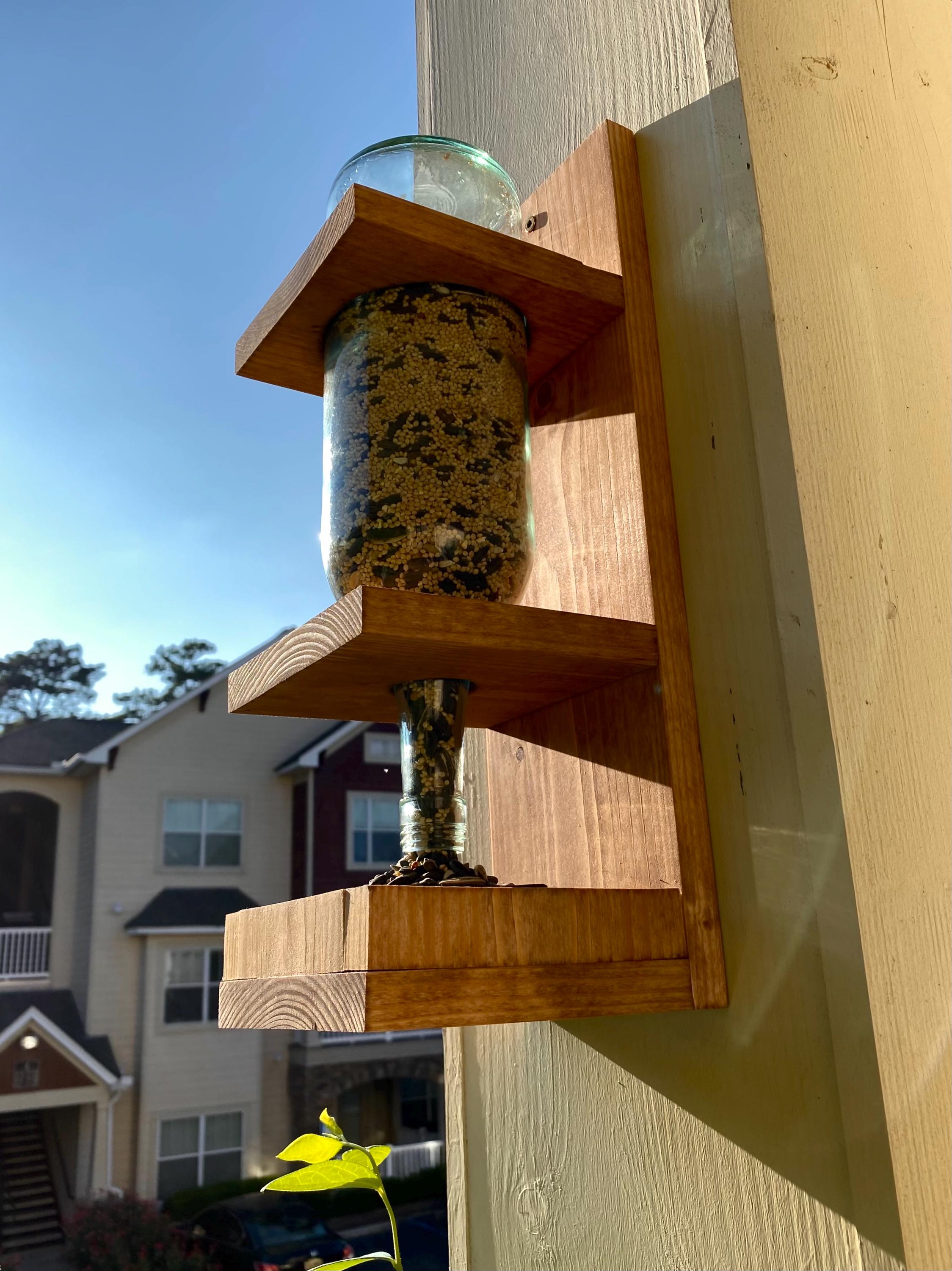 Wooden Wine Bottle Platform Bird Feeder - Etsy