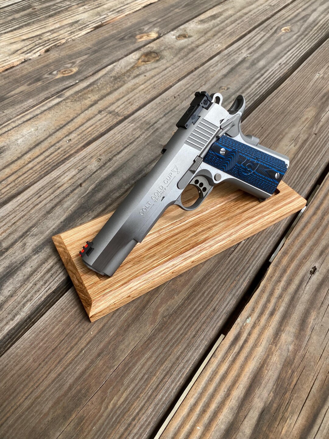 Handmade Hardwood Pistol Stand - Multiple Sizes Available - Etsy