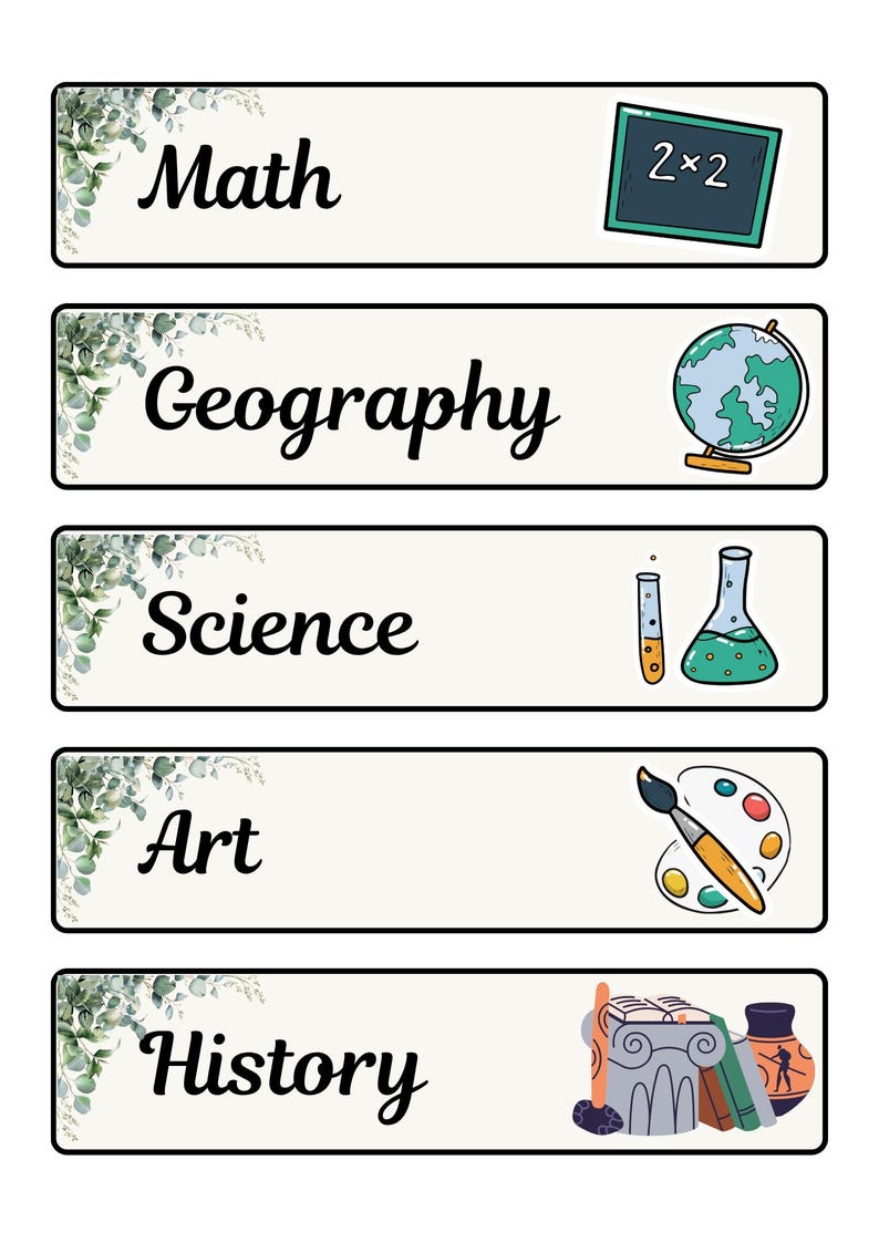 Editable Classroom Decor Bundle: Subject Banners, Labels, Visual ...