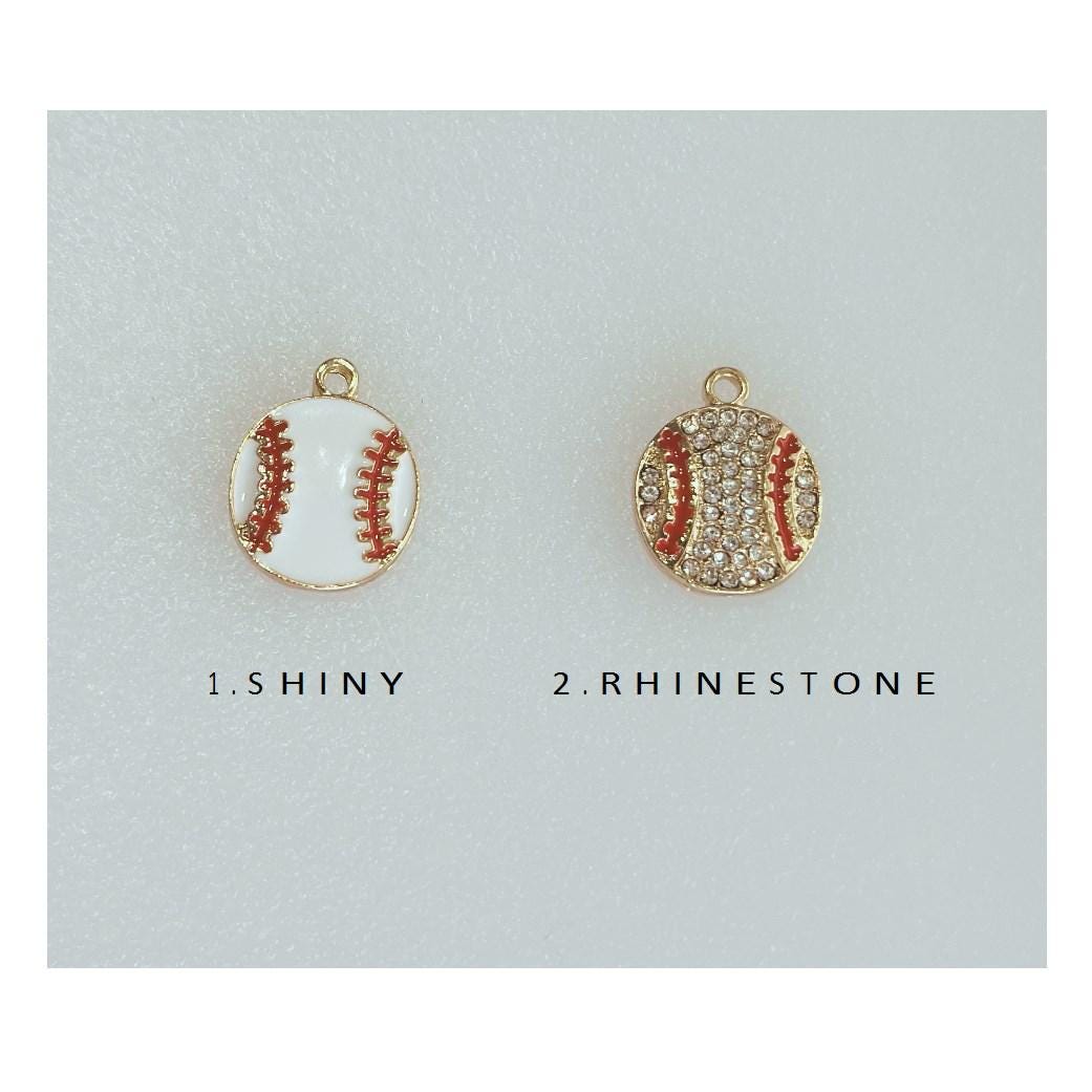 Baseball Charm Necklace-white-custom Number - Etsy