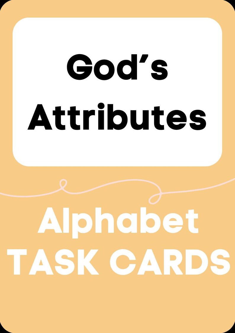 ABC of God's Attributes Task Cards - Etsy