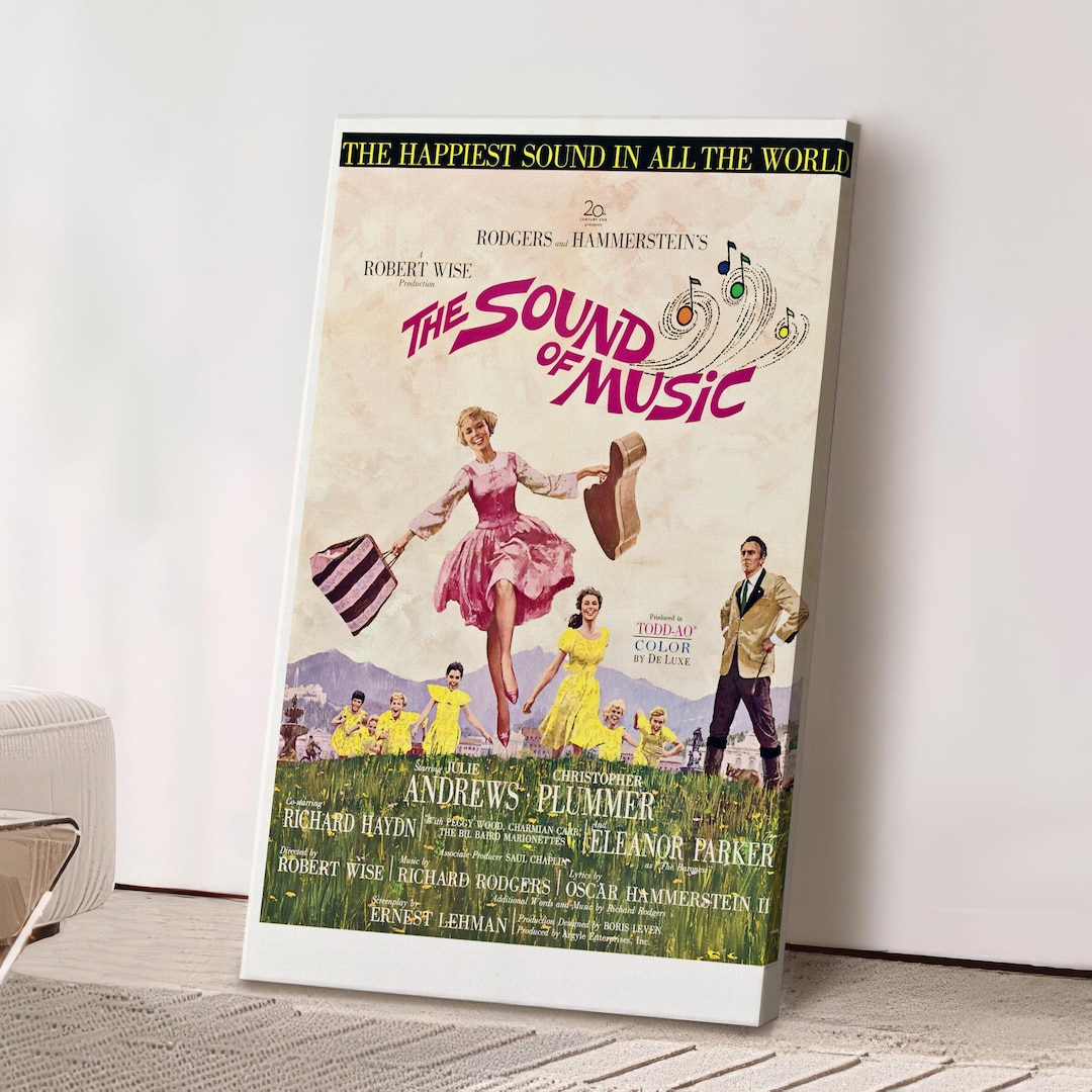 The Sound of Music Movie Poster, Home Decor,wall Art,wrapped Framed ...