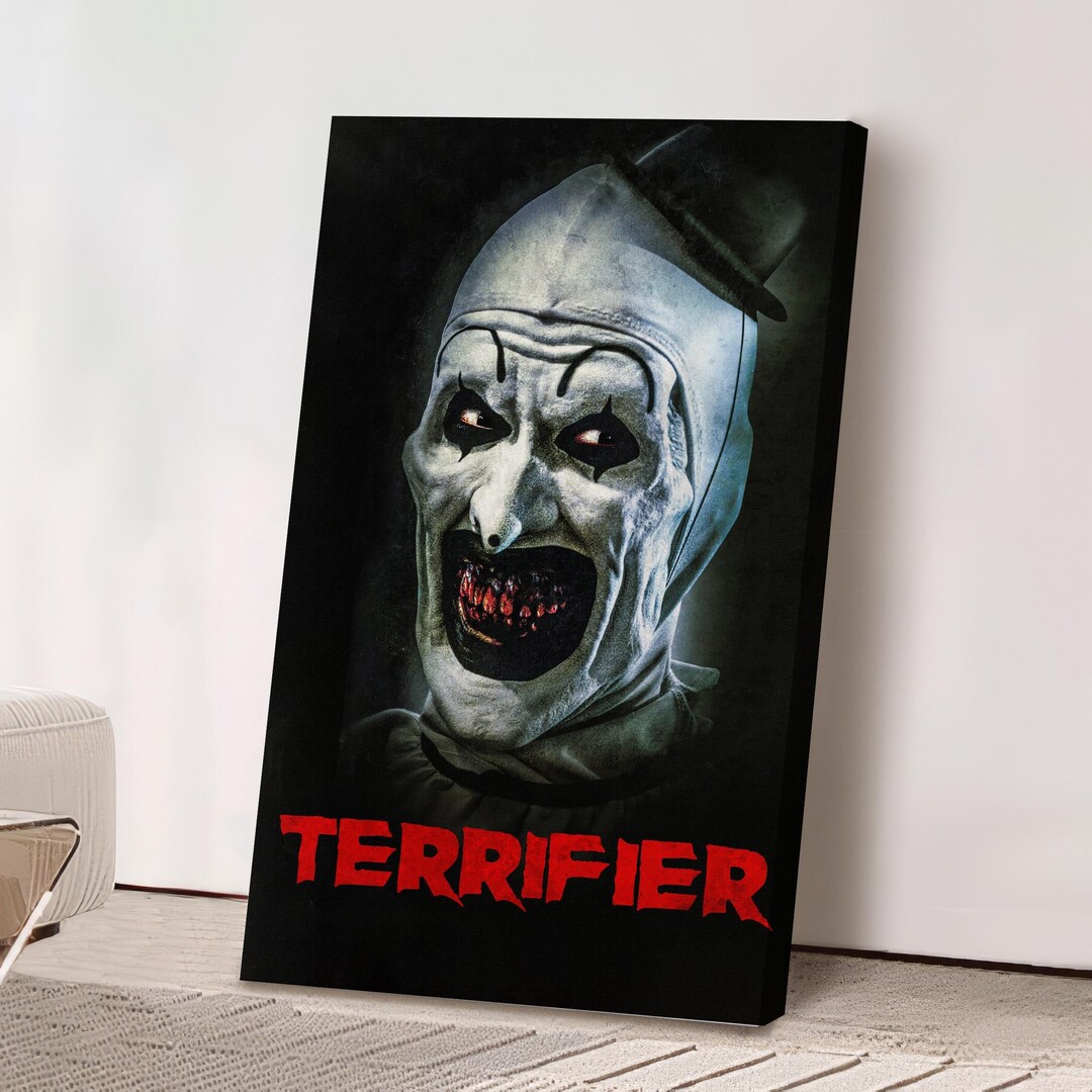 Terrifier Movie Poster, Home Decor,wall Art,wrapped Framed Canvas,room ...