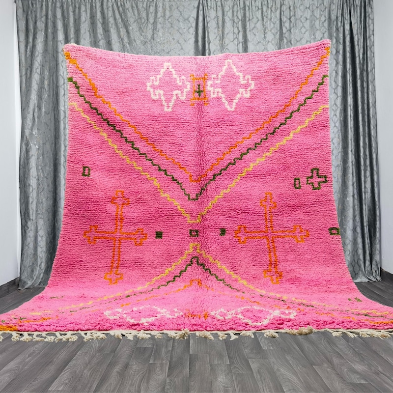 Pink Moroccan Tufted Rug - Etsy