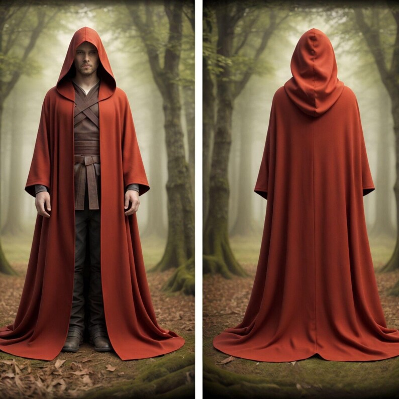 Renaissance Gothic Hooded Warrior Cloak | Premium Cotton Medieval ...