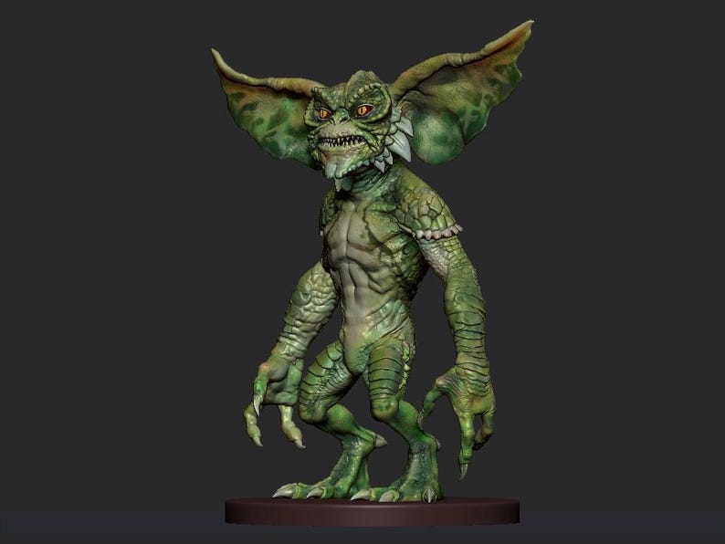 STL 3d Printing Gremlins Figurine Miniature Fanart Art Horror Collectible Character Creature ...