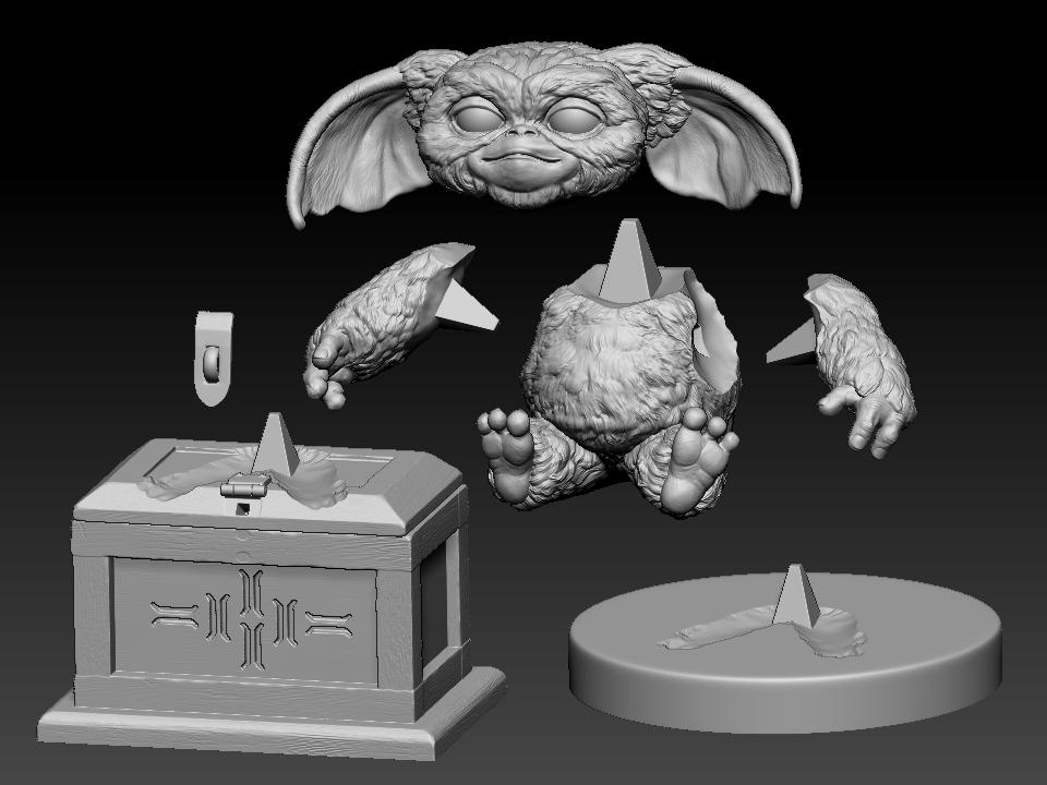 Gremlin Gizmo Figurine STL File, 3D Printing Fan Art (digital Download ...