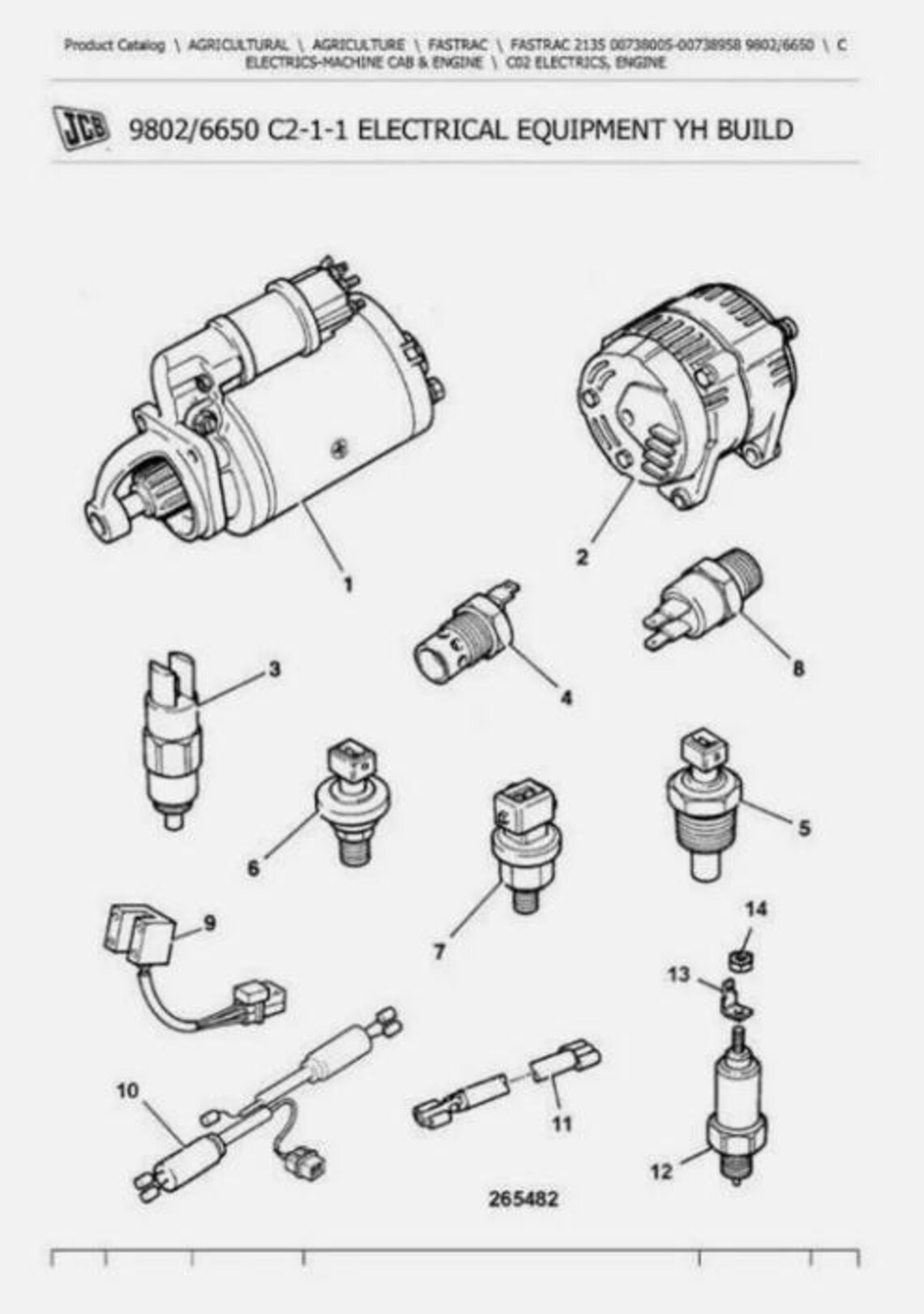 Jcb 2135_fastrac_parts_catalogue Manual - Etsy