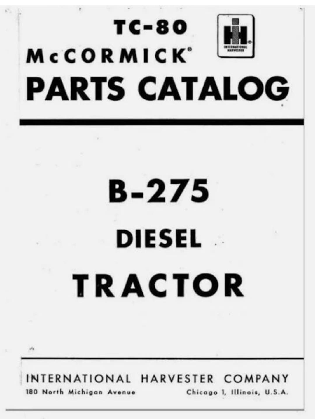 Case IH B275 Parts Manual - Etsy