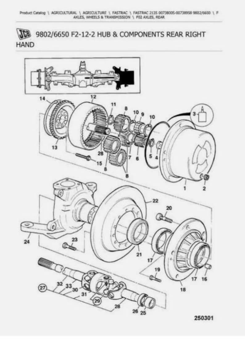 Jcb 2135_fastrac_parts_catalogue Manual - Etsy
