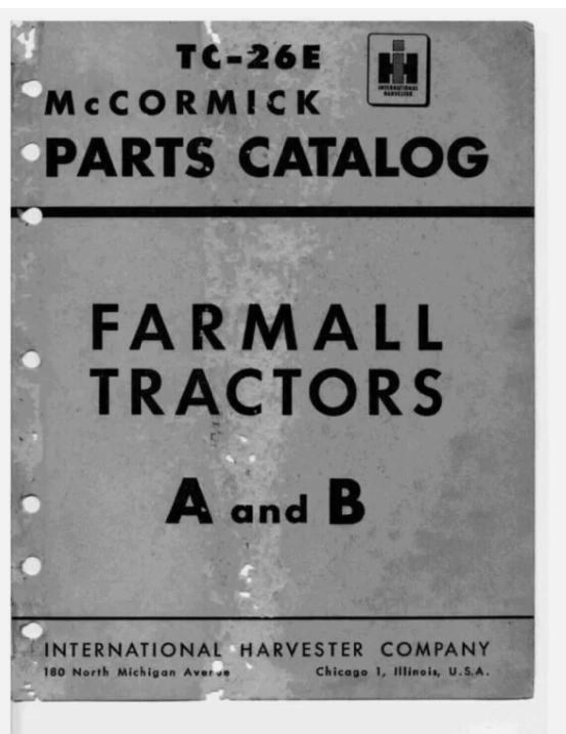 Mccormick Farmall Tractors A and B Parts Manual - Etsy