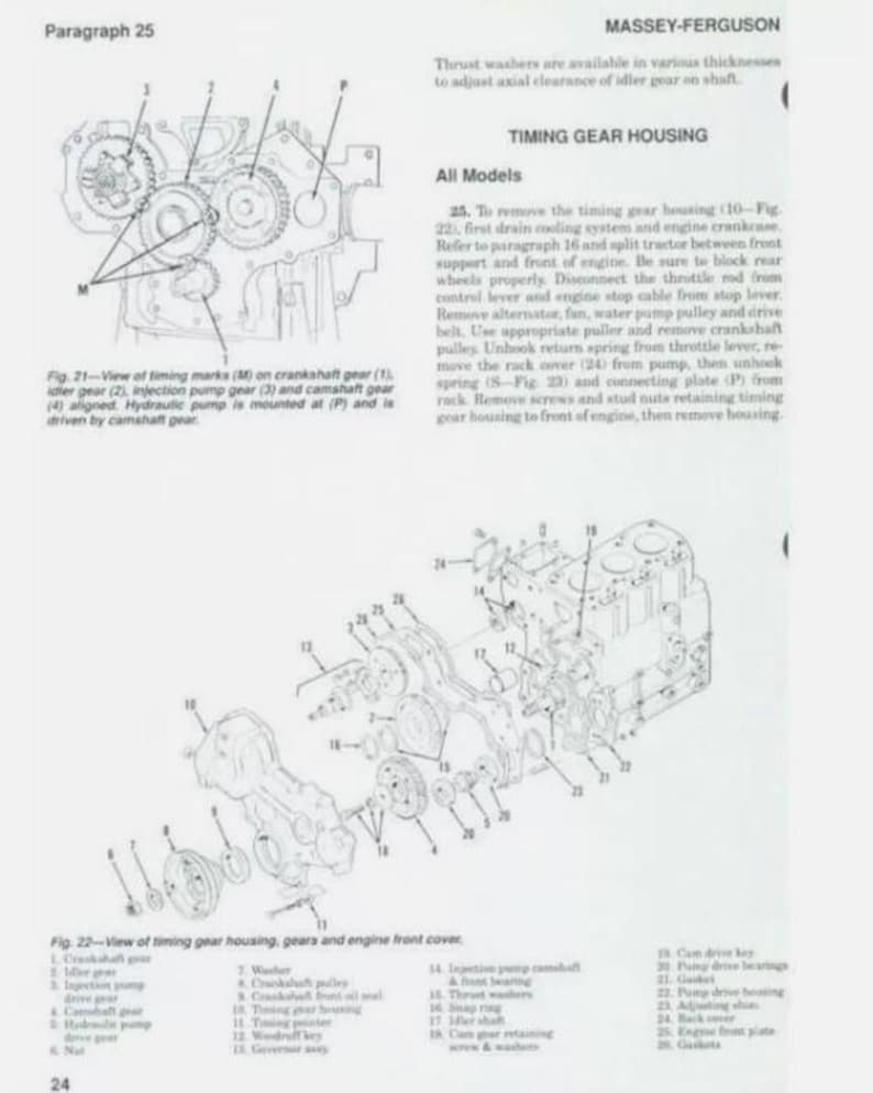 Massey Ferguson 1010 1020 TMM Workshop Manual - Etsy