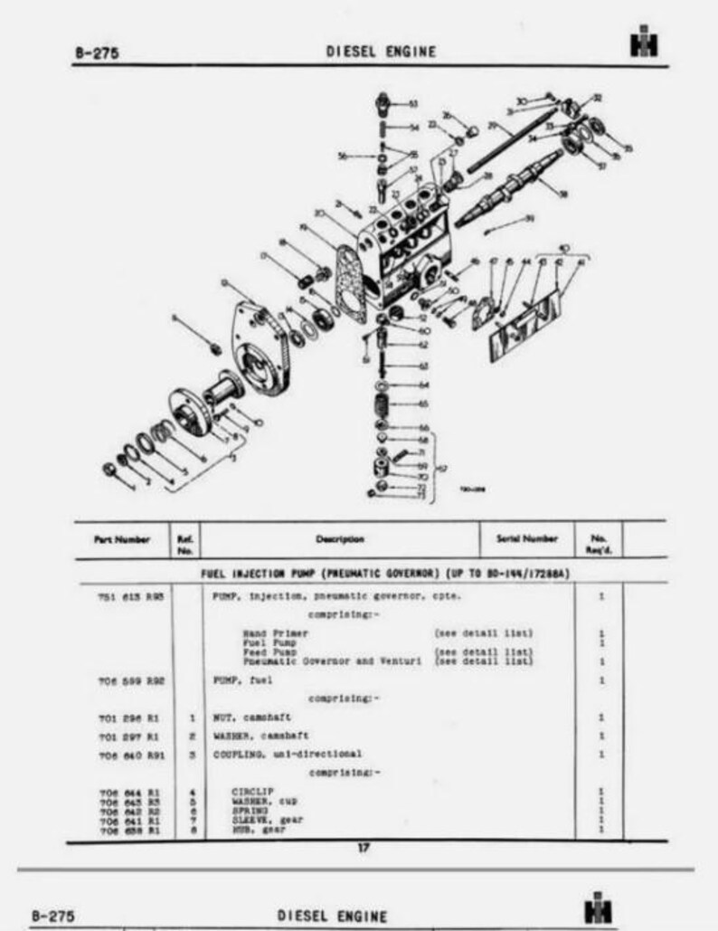 Case IH B275 Parts Manual - Etsy
