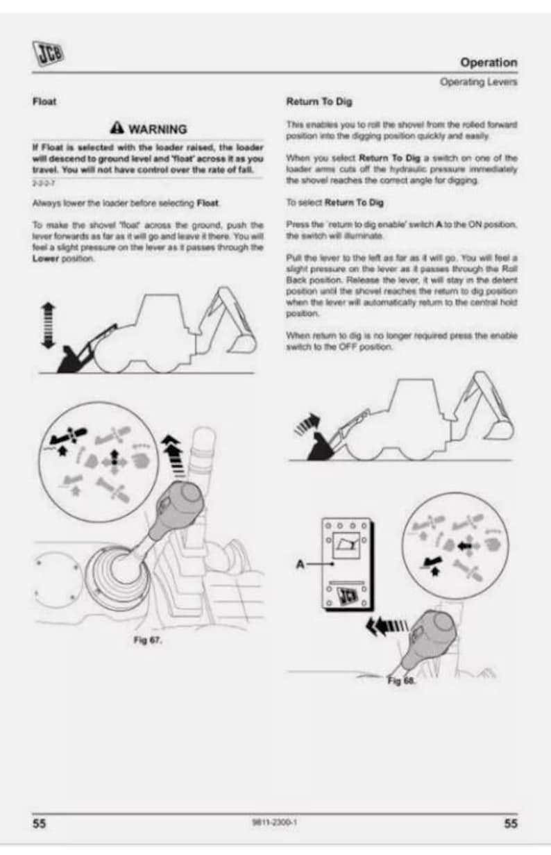 JCB 3CX, 4CX PRECISION CONTROL Backhoe Loader Operators Manual - Etsy